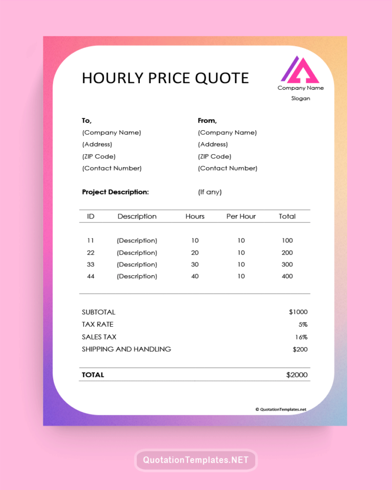 Free Quote Templates – Word, Excel, PDF, Google Docs and Sheets